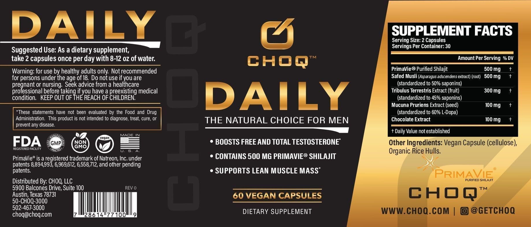 CHOQ DAILY | Increase Energy, Heart Health & Male Vitality